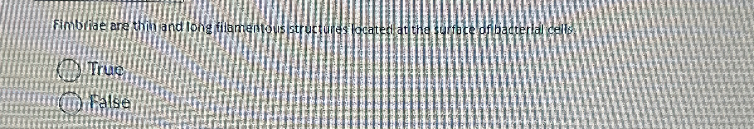Solved Fimbriae are thin and long filamentous structures | Chegg.com