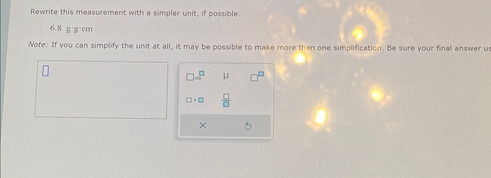 Solved Rewrite this measurement with a simpler unit, if | Chegg.com