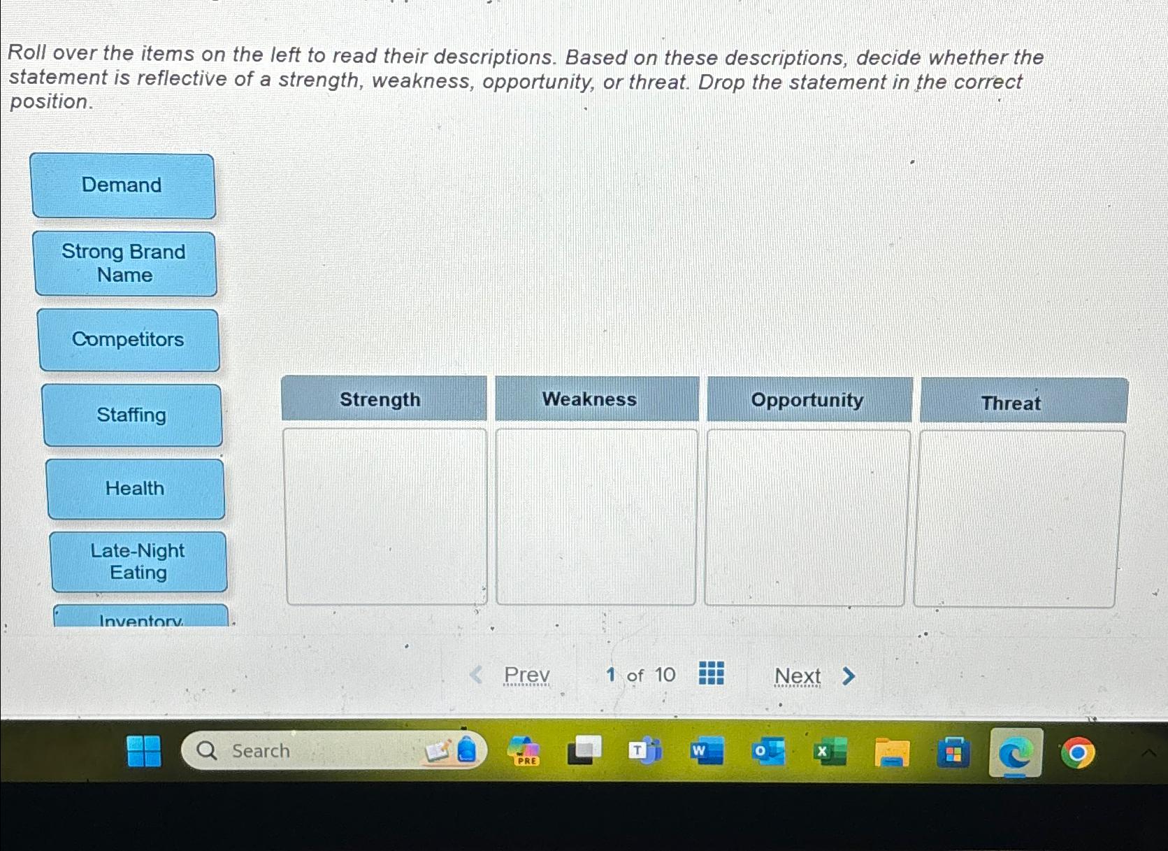 Solved Roll over the items on the left to read their | Chegg.com