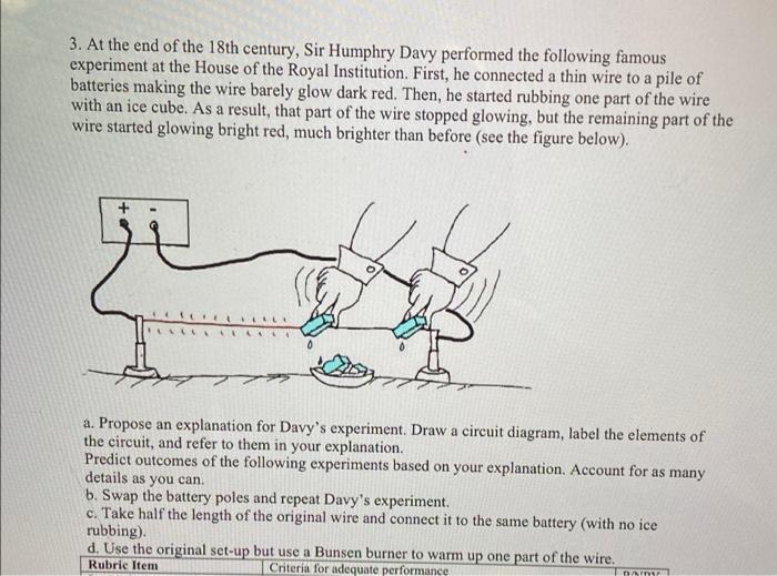 Solved 3. At the end of the 18 th century, Sir Humphry Davy | Chegg.com