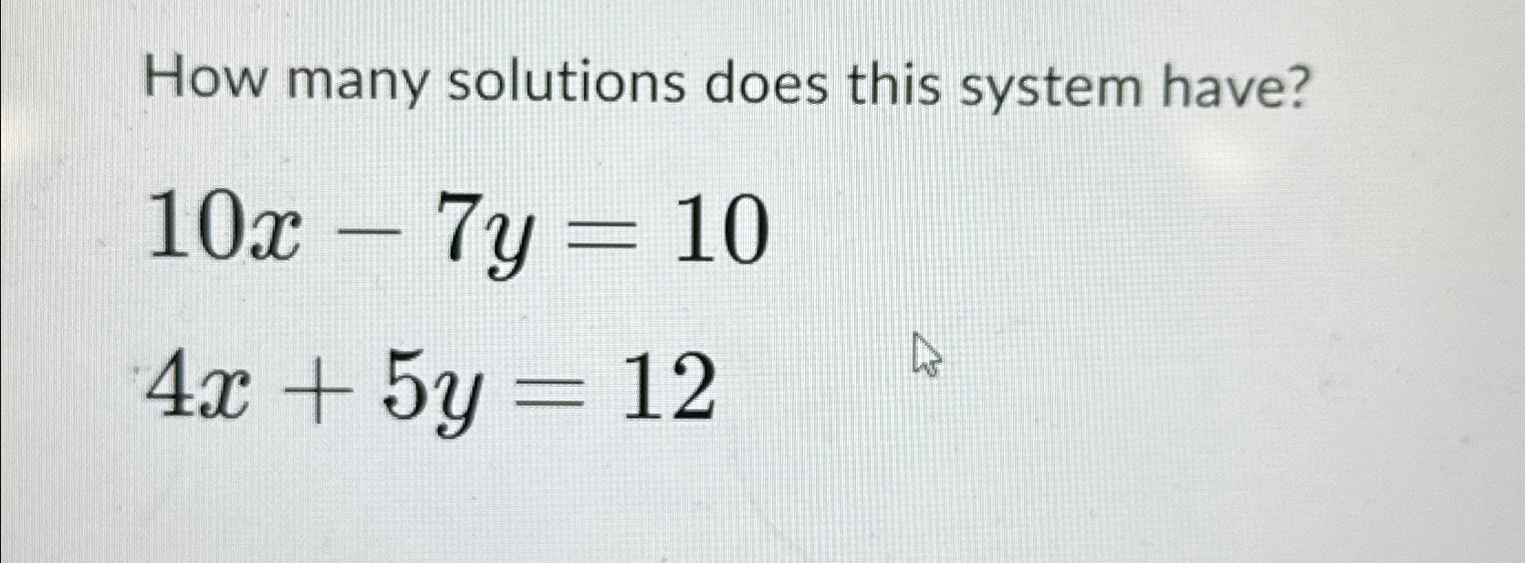 Solved How many solutions does this system | Chegg.com