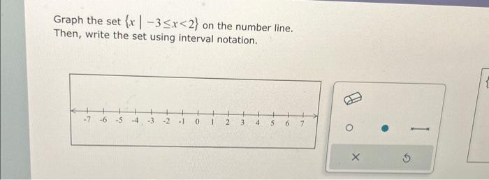 Solved Graph the set {x∣−3≤x