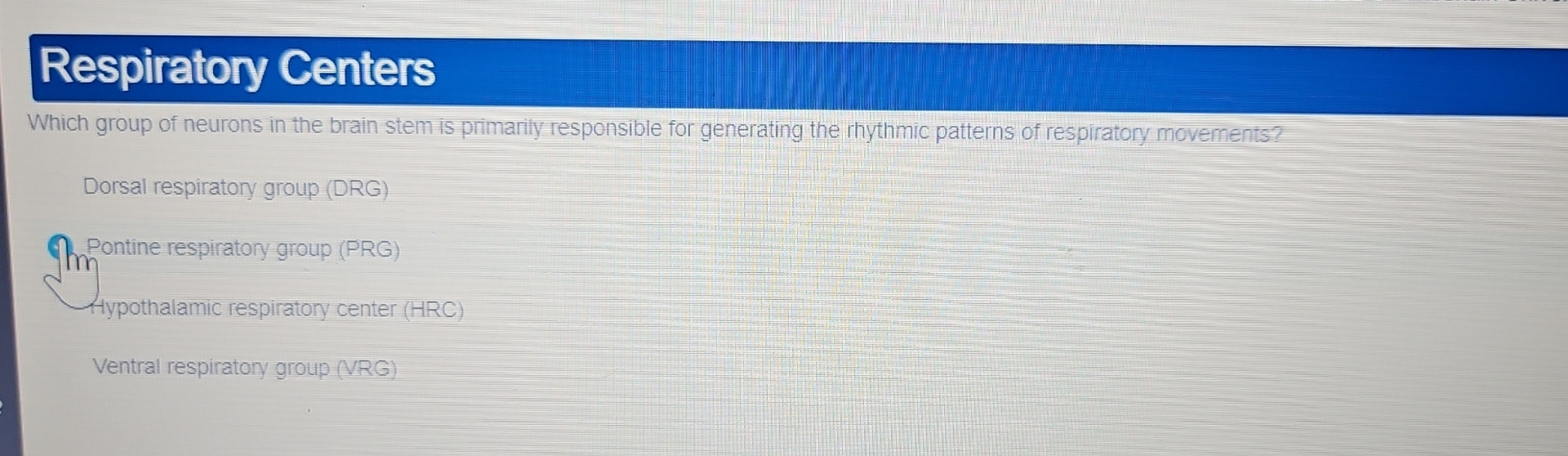 Solved Respiratory CentersWhich group of neurons in the | Chegg.com