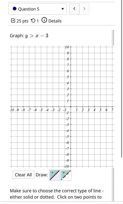 Solved Graph: y>x−3 UIdvv. Make sure to choose the correct | Chegg.com