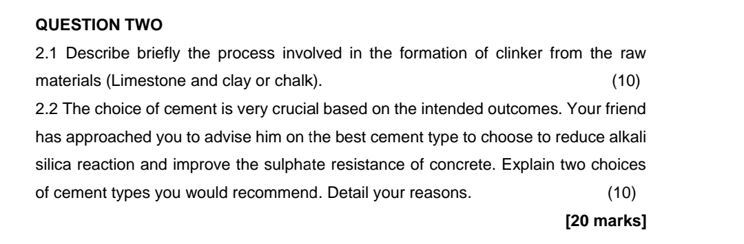 Solved QUESTION TWO2.1 ﻿Describe briefly the process | Chegg.com