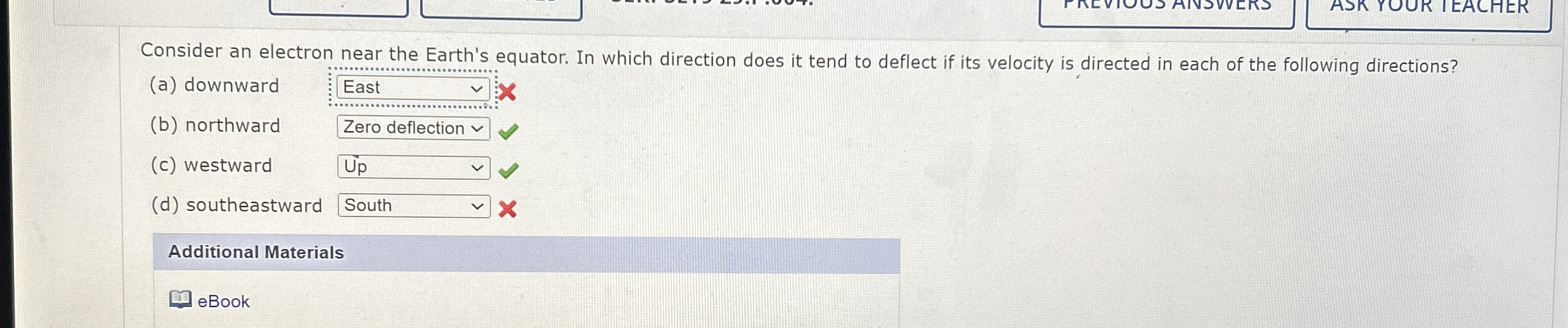 Solved Consider an electron near the Earth's equator. In | Chegg.com