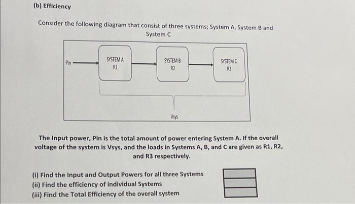 Solved effeciency1. find the input and output powers for all | Chegg.com