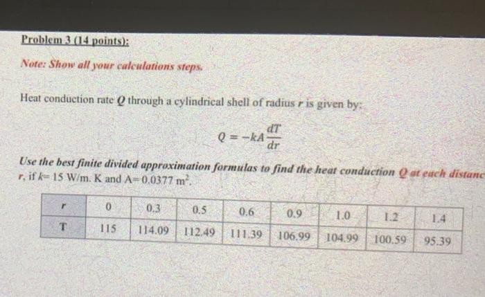 Solved Problem 3.(14 points): Note: Show all your | Chegg.com