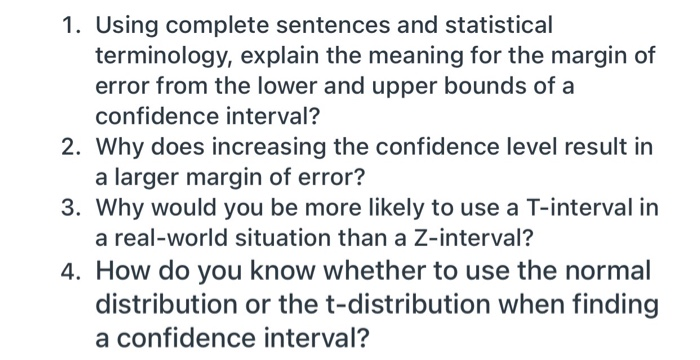 Solved 1. Using complete sentences and statistical | Chegg.com