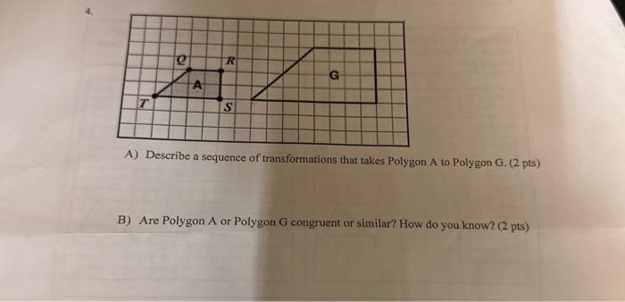 Solved A) Describe a sequence of transformations that takes | Chegg.com