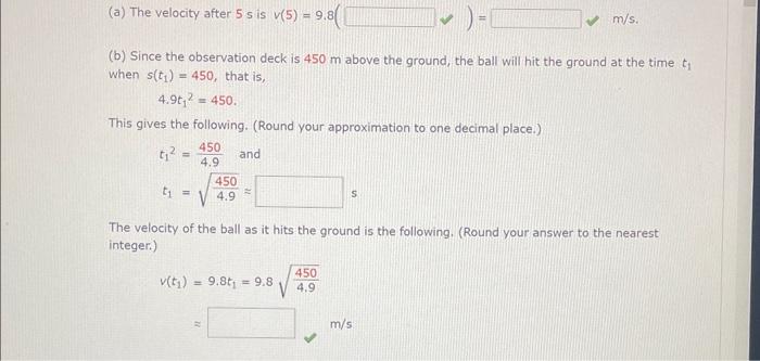 Solved EXAMPLE 3 Suppose that a ball is dropped from the | Chegg.com