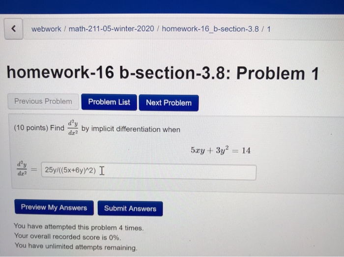 Solved webwork/math-211-05-winter-2020 | Chegg.com