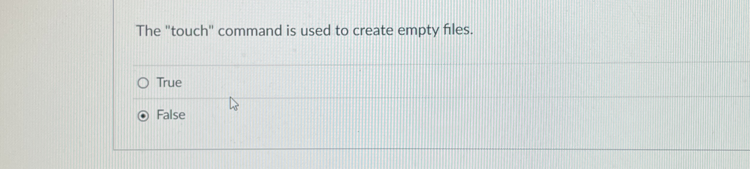 Solved The "touch" command is used to create empty files. | Chegg.com