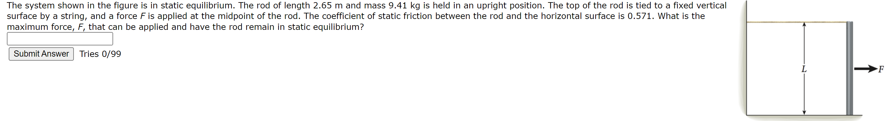 Solved The system shown in the figure is in static | Chegg.com
