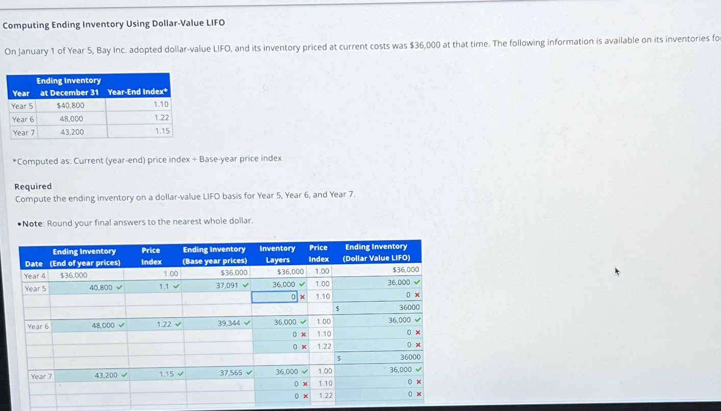 Solved Computing Ending Inventory Using Dollar-Value LIFOOn | Chegg.com