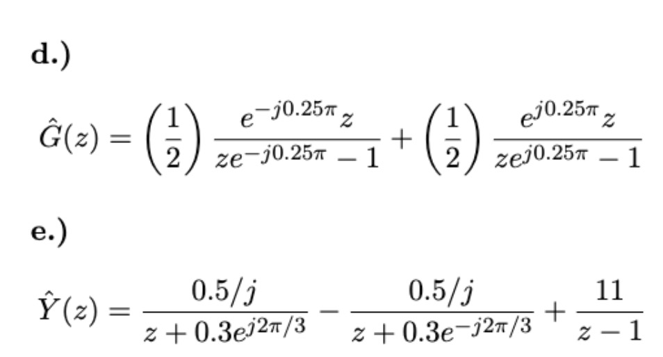 Solved For each of the following z-domain functions, | Chegg.com
