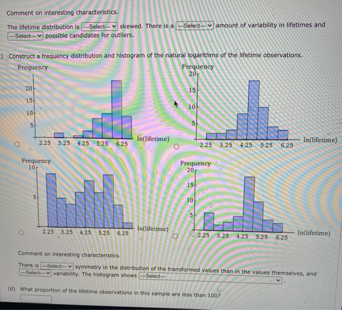 Solved A certain article that studied the life distribution | Chegg.com