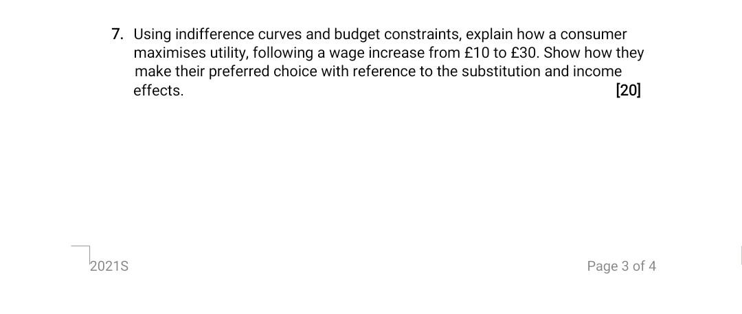 Solved 7. Using indifference curves and budget constraints, | Chegg.com Solved 7. Using indifference curves and budget constraints, | Chegg.com