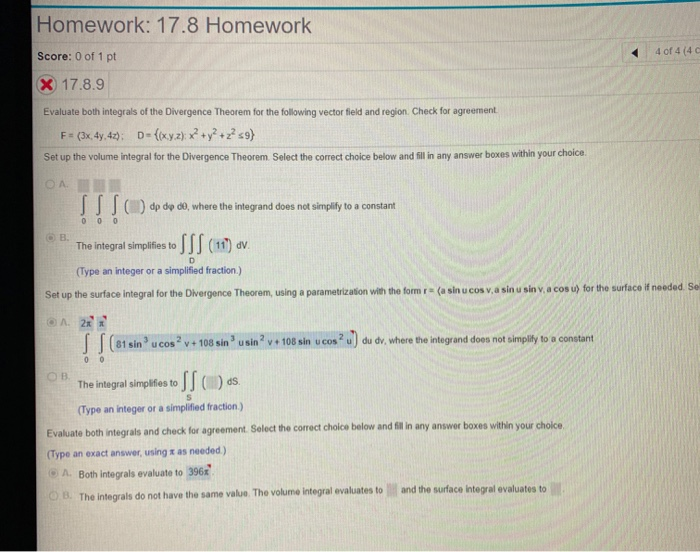 Solved Homework: 17.8 Homework Score: 0 of 1 pt 4 of 4 (40 x | Chegg.com