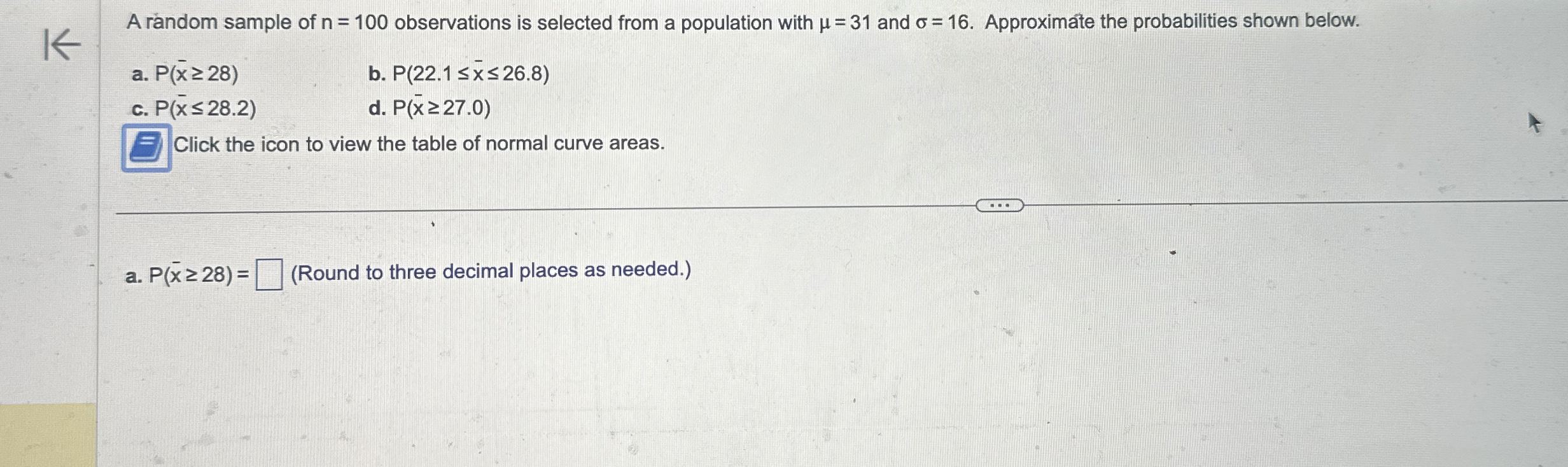 Solved A random sample of n=100 ﻿observations is selected | Chegg.com