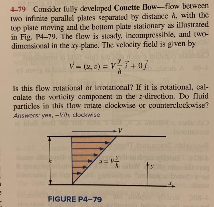 Solved 4–79 Consider fully developed Couette flow-flow | Chegg.com Solved 4–79 Consider fully developed Couette flow-flow | Chegg.com