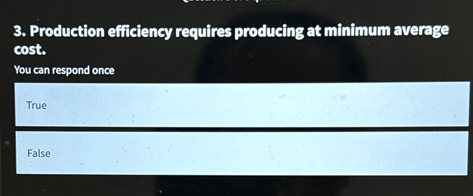 Solved Production efficiency requires producing at minimum | Chegg.com