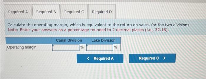 Solved Problem 14-49 (Algo) Comparing Business Units Using | Chegg.com