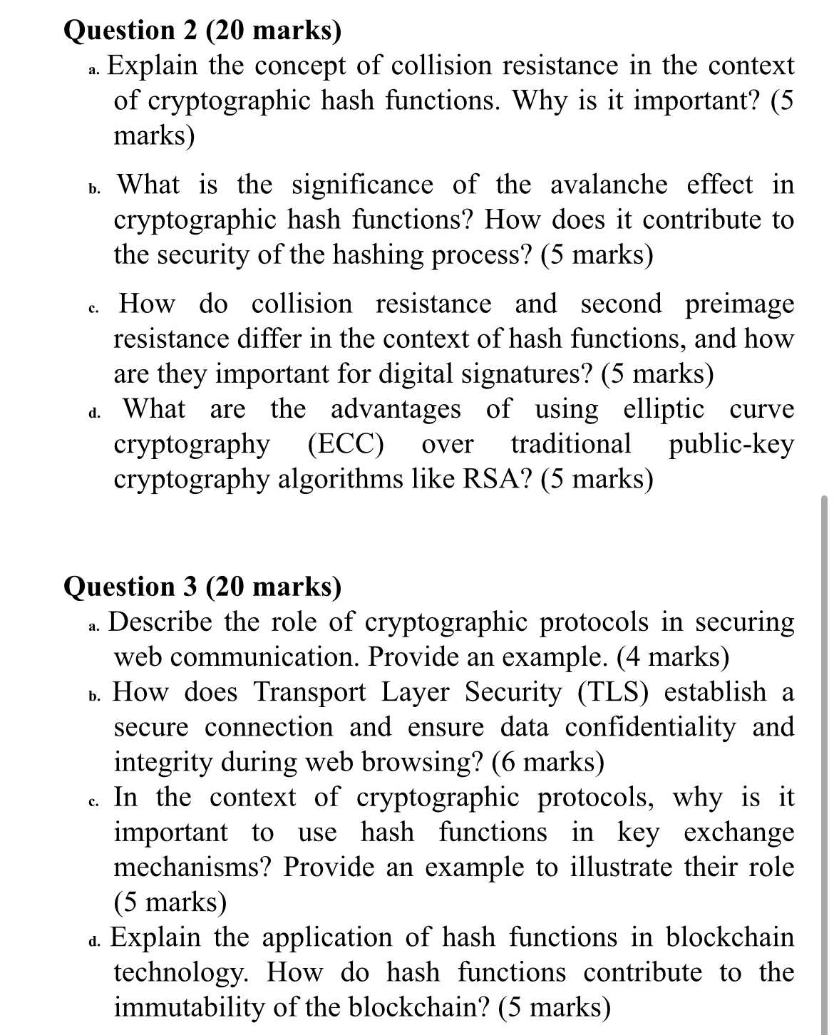 Solved Question 2 (20 ﻿marks)a. ﻿Explain the concept of | Chegg.com