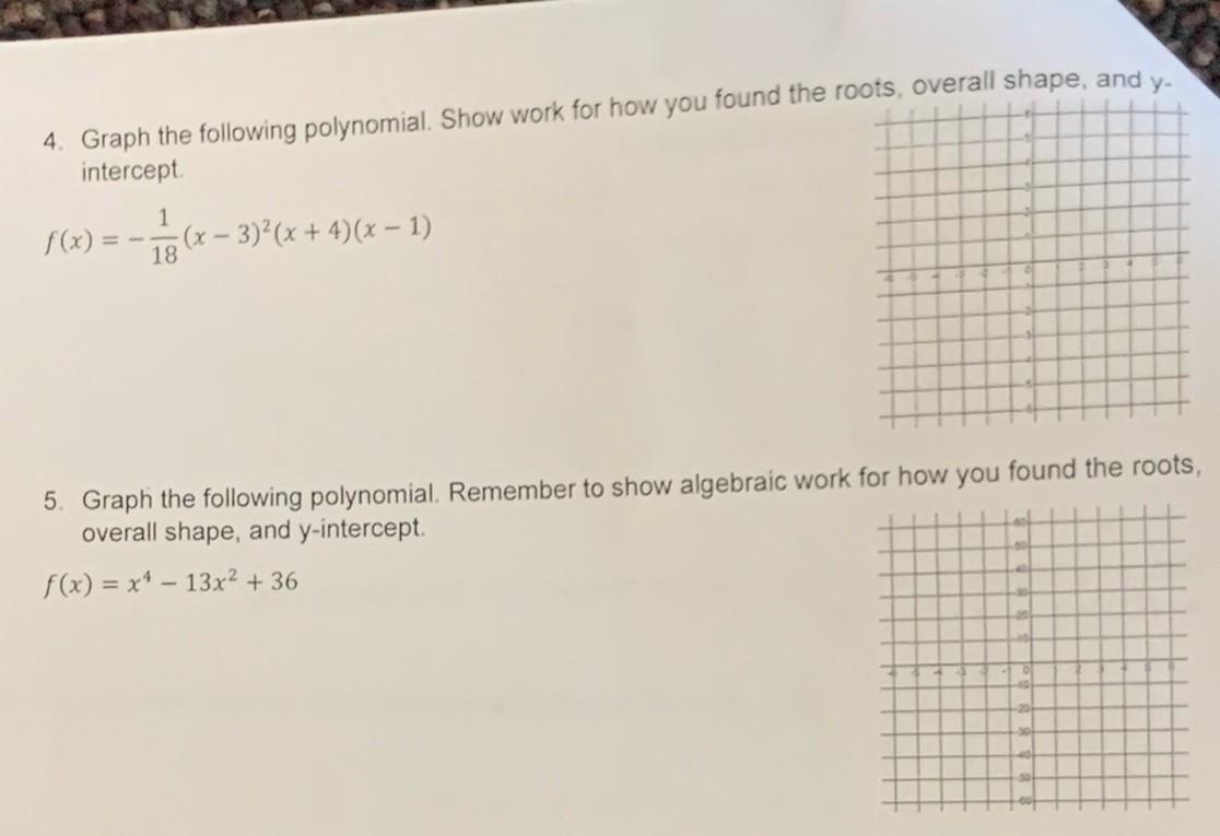Solved Please answers question 4 and 5. 4. Graph the | Chegg.com