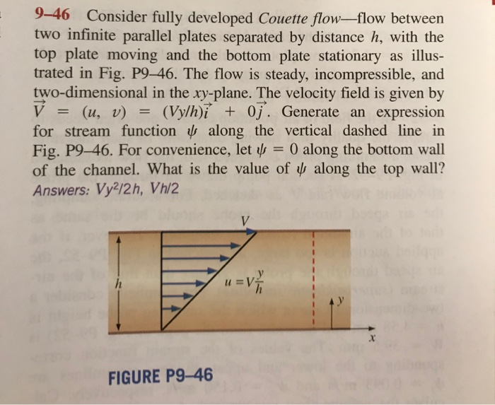 Solved 9-46 Consider fully developed Couette flow_flow | Chegg.com