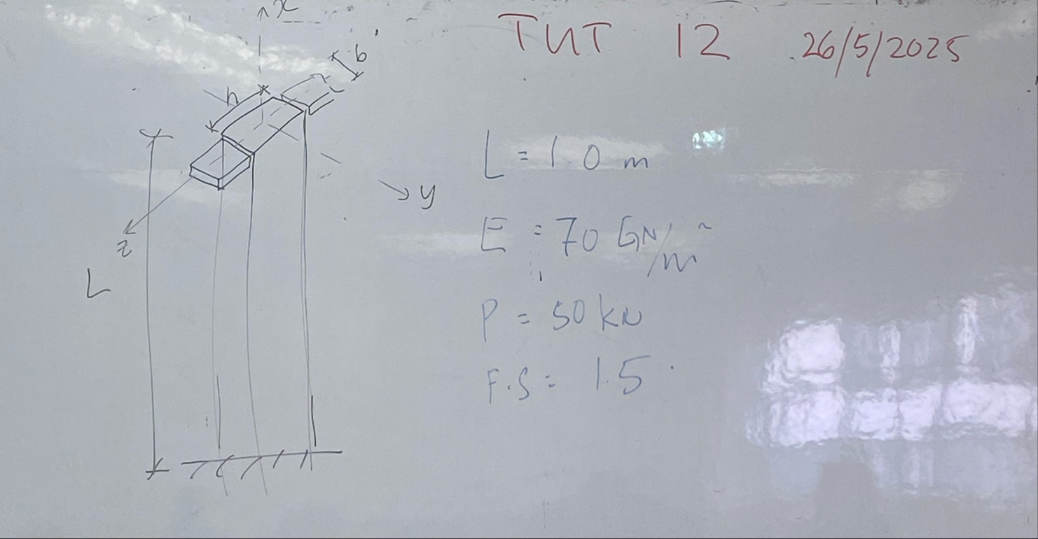 Solved Determine the ratio h/b of the two sides of the | Chegg.com