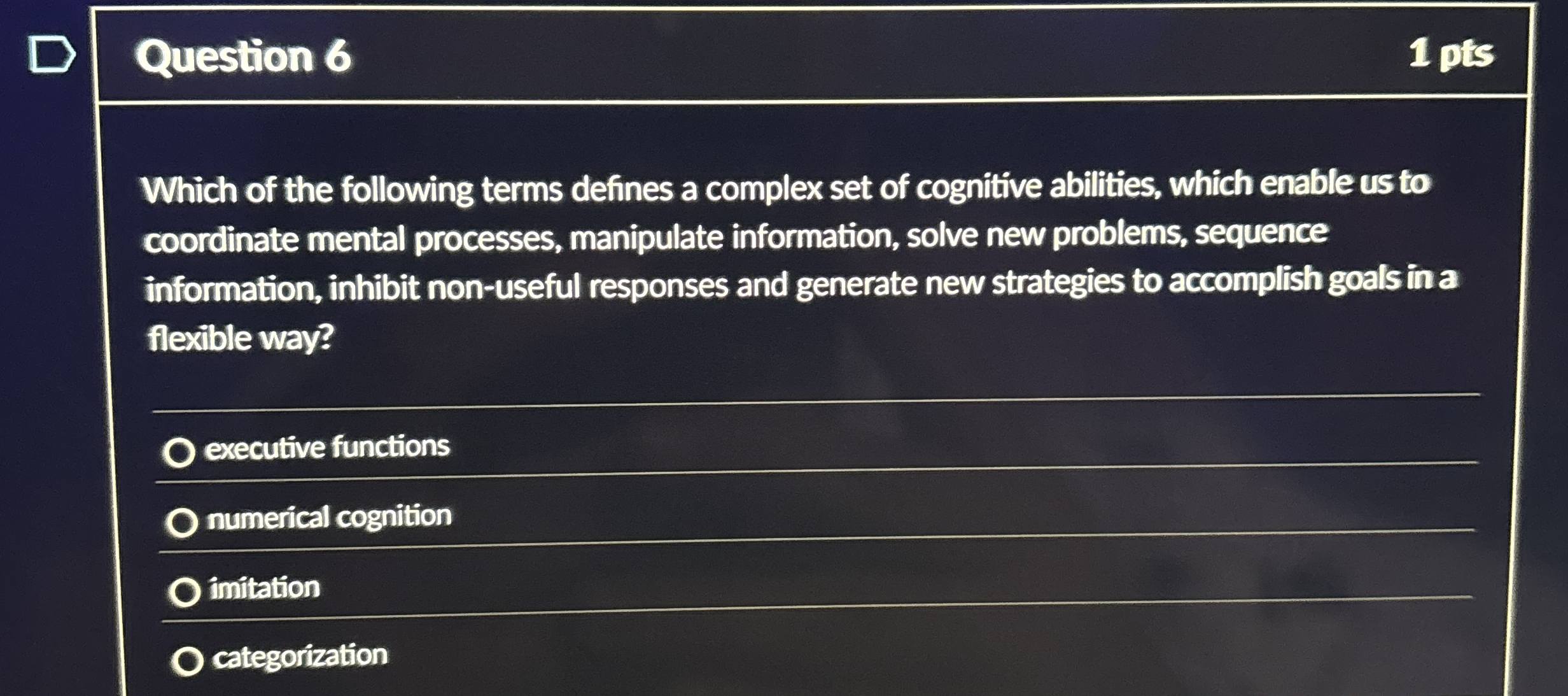 Solved Question 61 ﻿ptsWhich of the following terms defines | Chegg.com