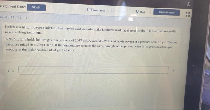 Solved Assignment Score: 57.4% Resources Hint Check Answer | Chegg.com