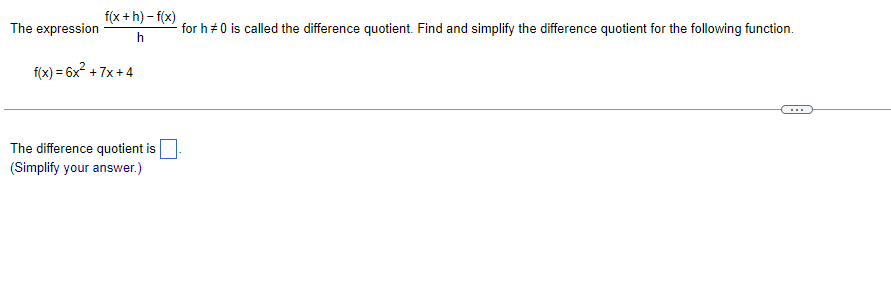 Solved The expression f(x+h)-f(x)h ﻿for h≠0 ﻿is called the | Chegg.com