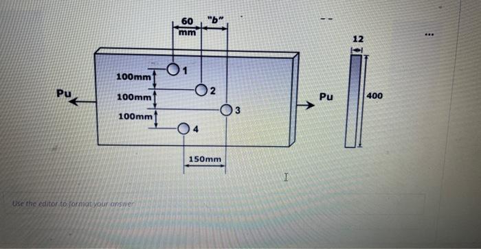 Solved A 12 mm∗14 mm steel plate has staggered holes | Chegg.com