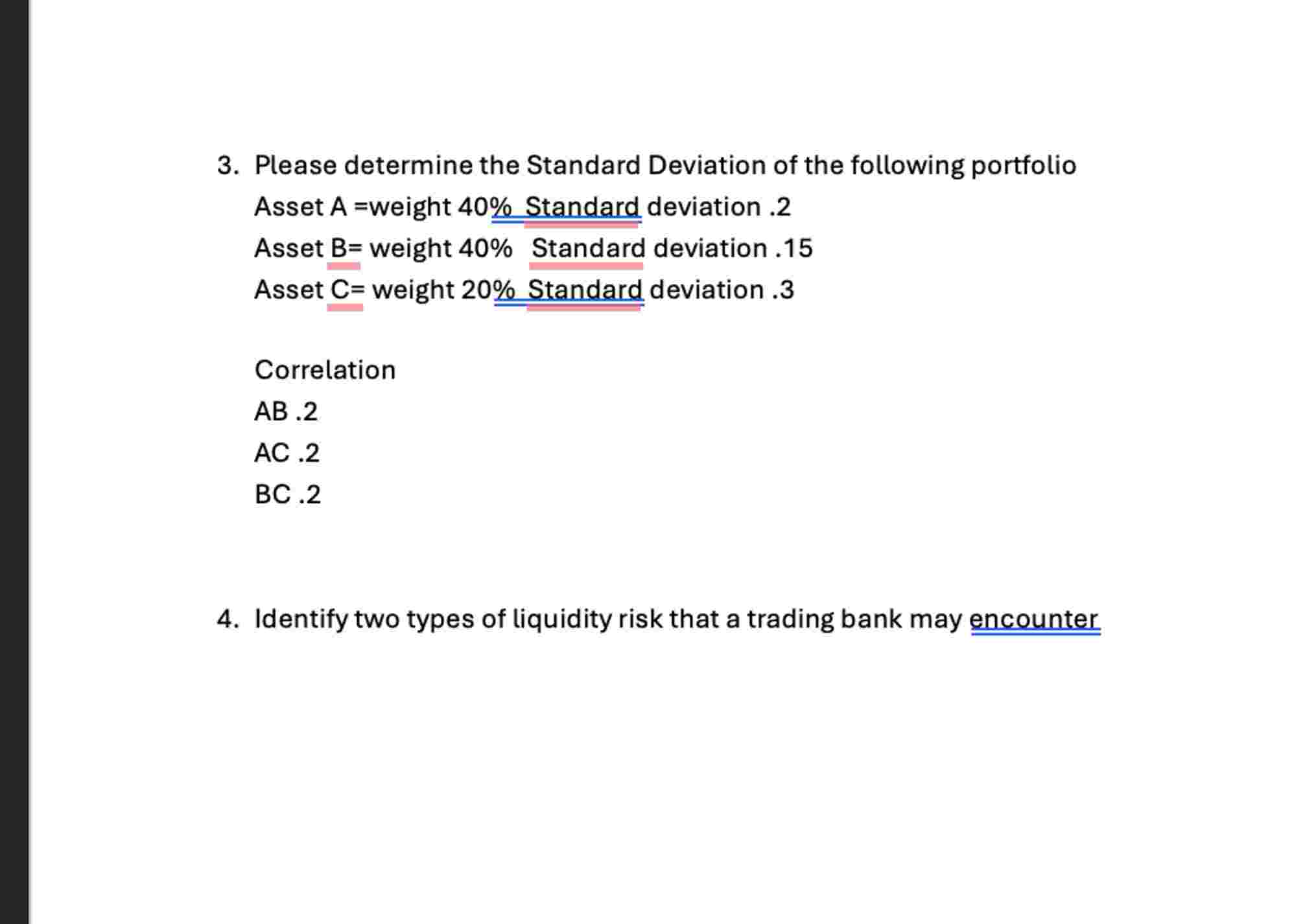 Solved 3. ﻿Please determine the Standard Deviation of the | Chegg.com