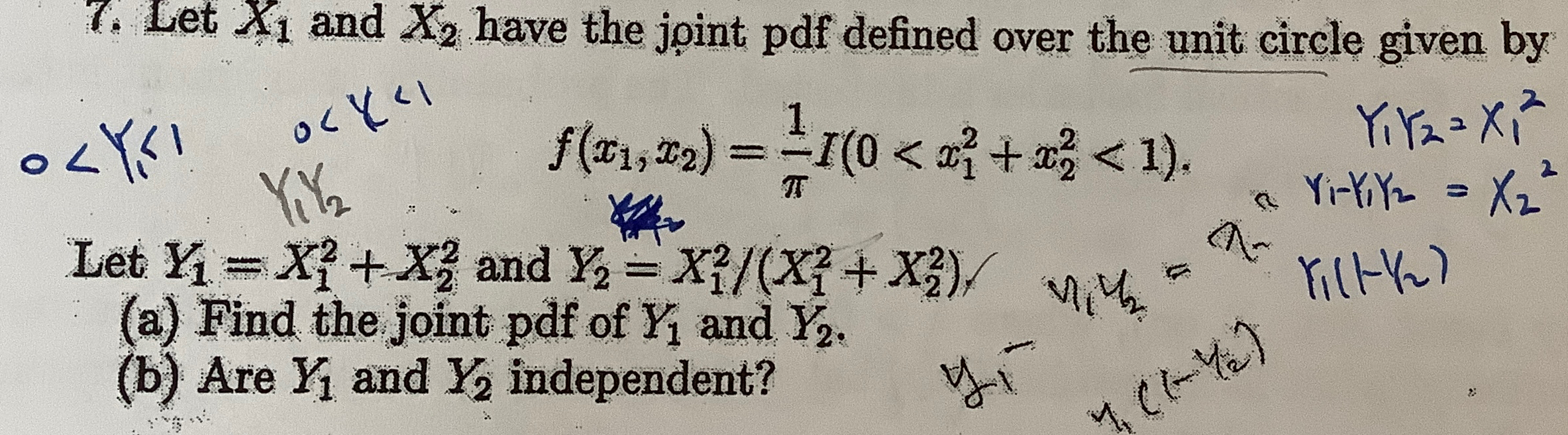 Solved Let x1 ﻿and x2 ﻿have the joint pdf defined over the | Chegg.com