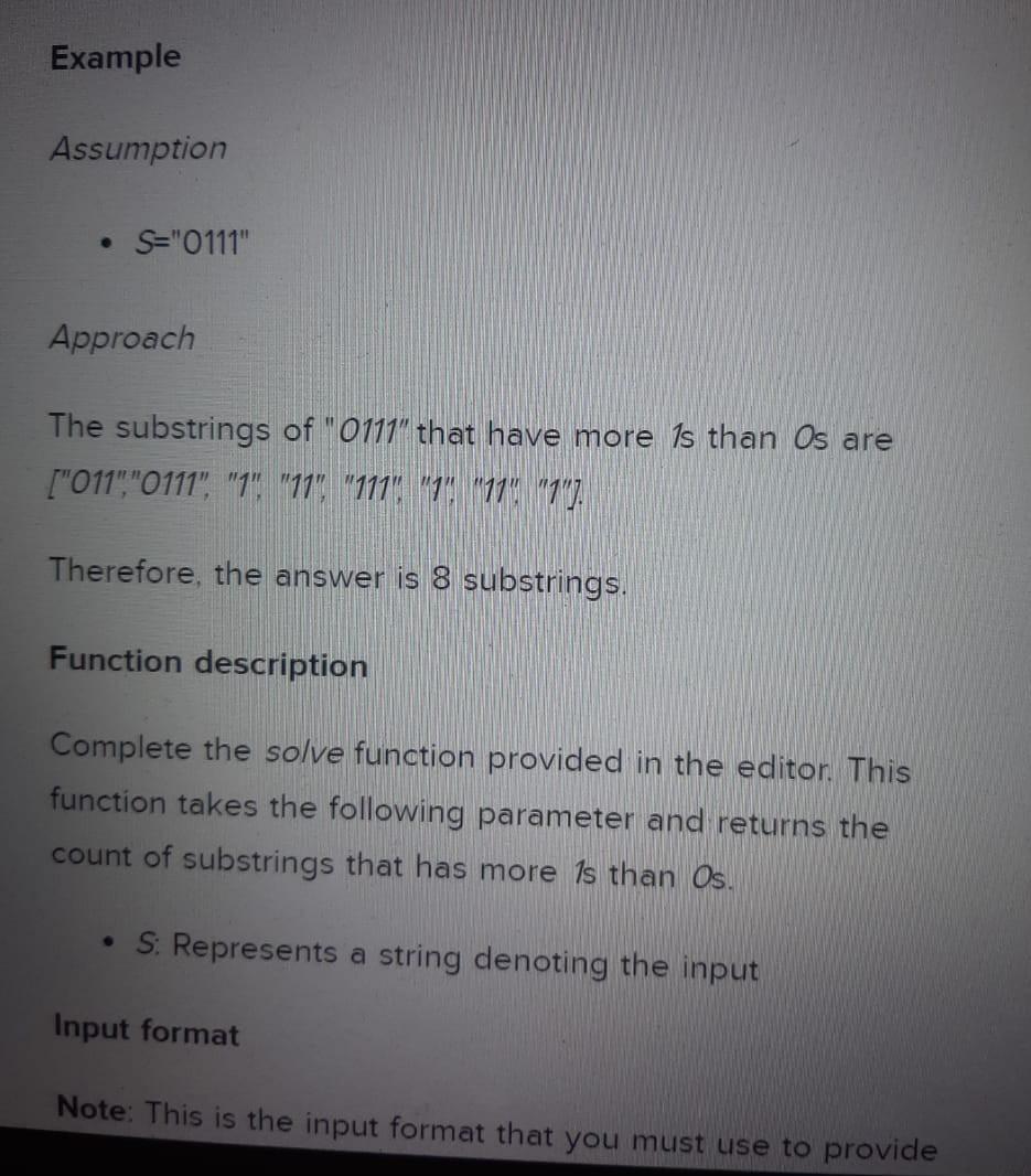 Solved More ones You are given a string S that consists only | Chegg.com