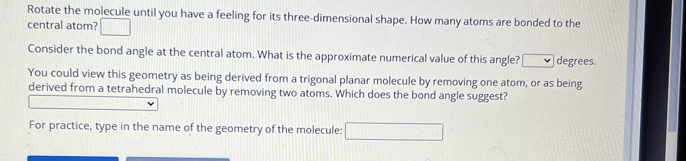 Solved Rotate the molecule until you have a feeling for its | Chegg.com