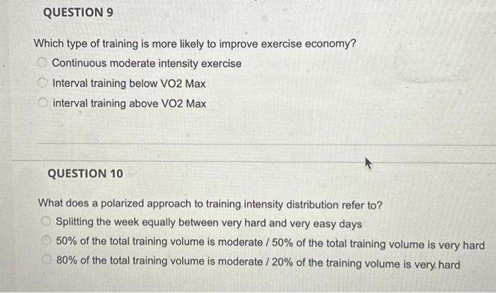 Solved A vigorous 3-6 minute warm up prior to an endurance | Chegg.com