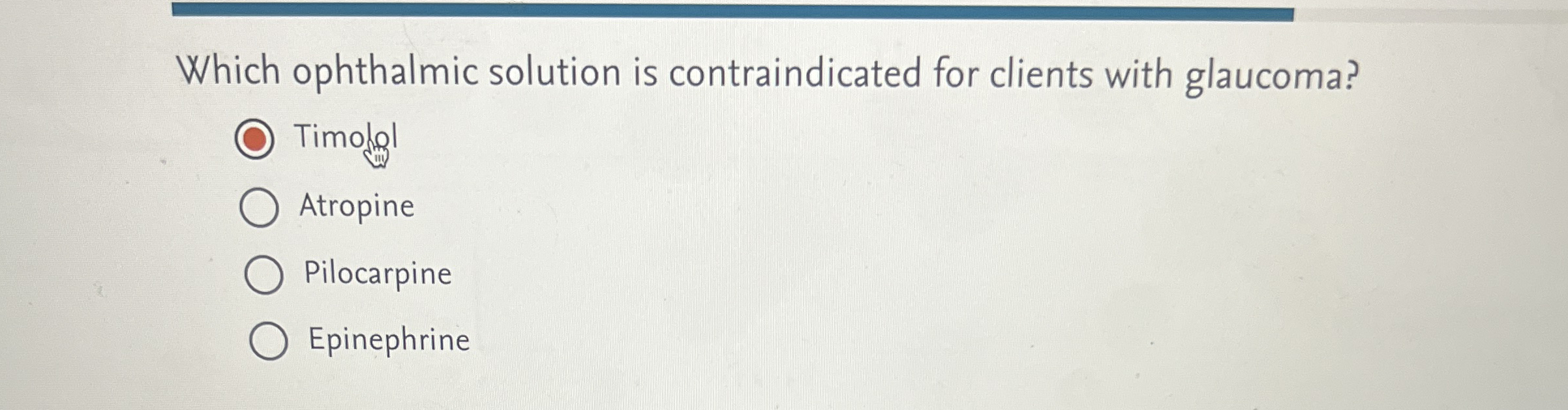High Quality SOLUTION Which ophthalmic solution is contraindicated for | Chegg.com