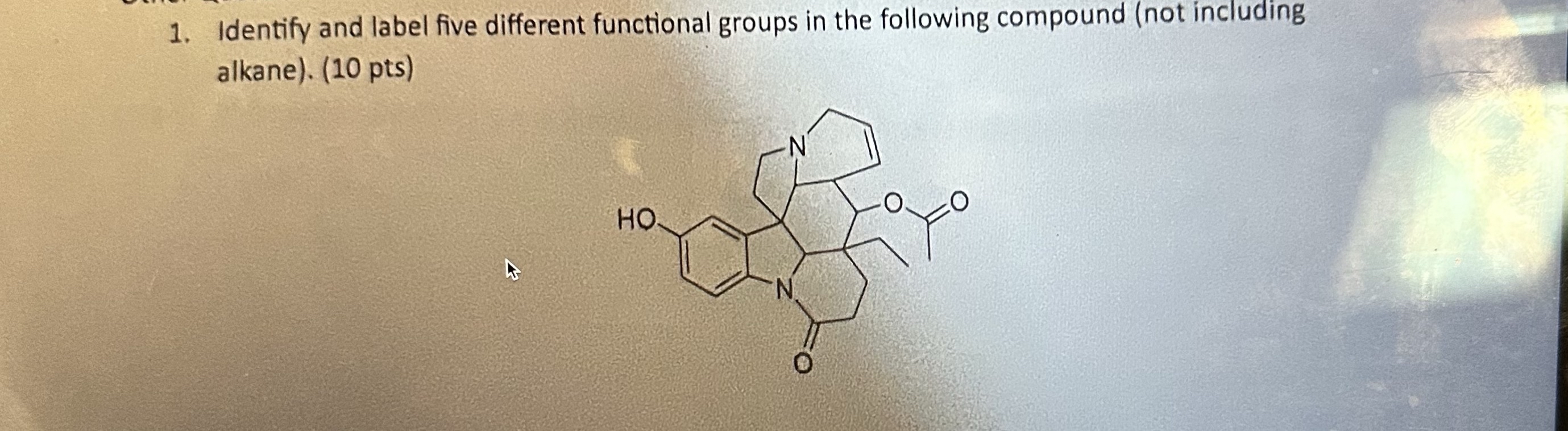 Solved Identify and label five different functional groups | Chegg.com