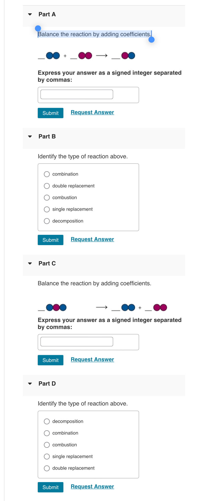 Solved Part ABalance the reaction by adding | Chegg.com