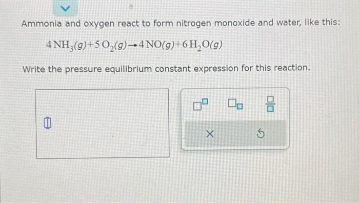 Solved Ammonia and oxygen react to form nitrogen monoxide | Chegg.com