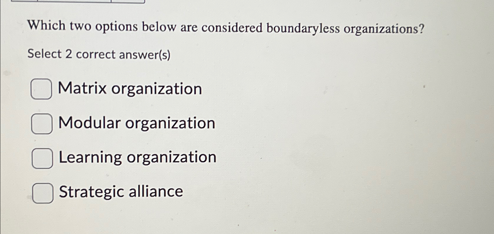 Solved Which two options below are considered boundaryless | Chegg.com