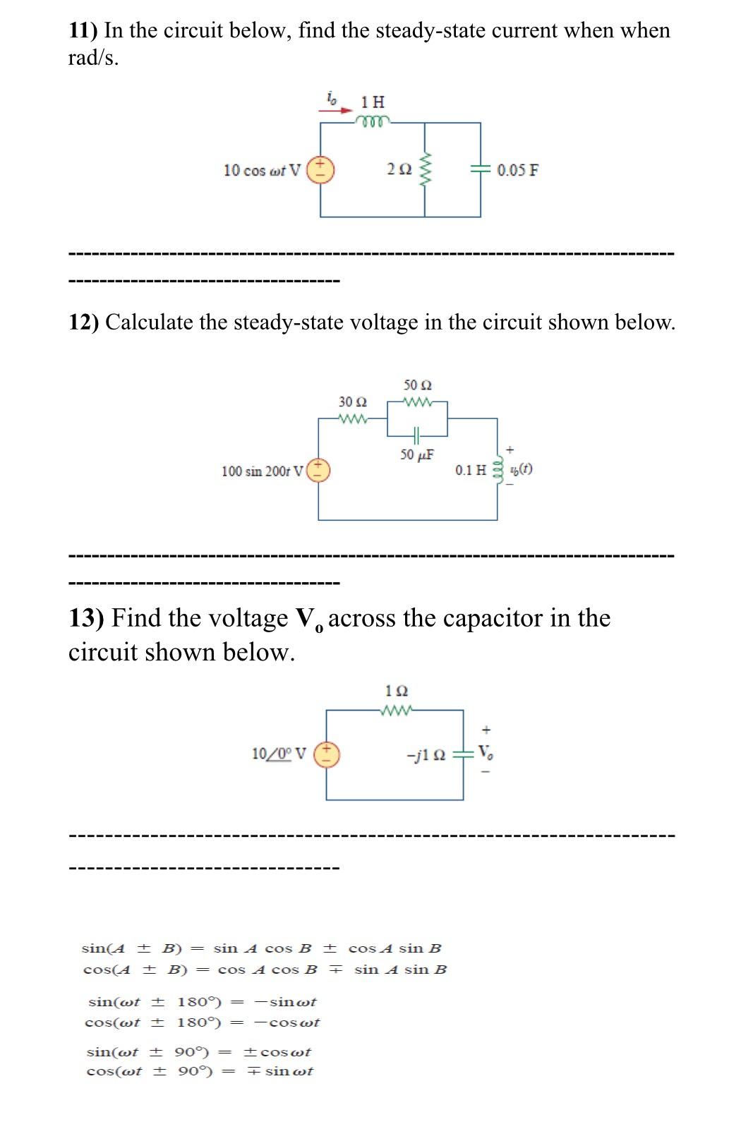 Solved In the circuit below, find the steady-state current | Chegg.com