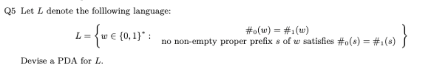 Solved Q5 ﻿Let L denote the following | Chegg.com