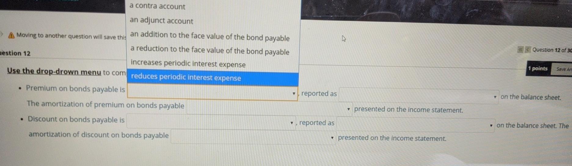 Solved a contra account Question 12 of 30 an adjunct account | Chegg.com