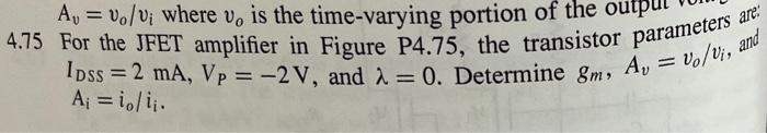 Solved Av=v0/vi where v0 is the time-varying portion of the | Chegg.com