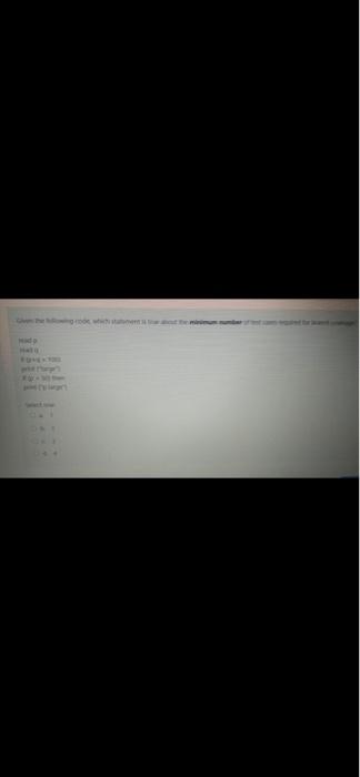 Solved Given the following code, which statement is true | Chegg.com